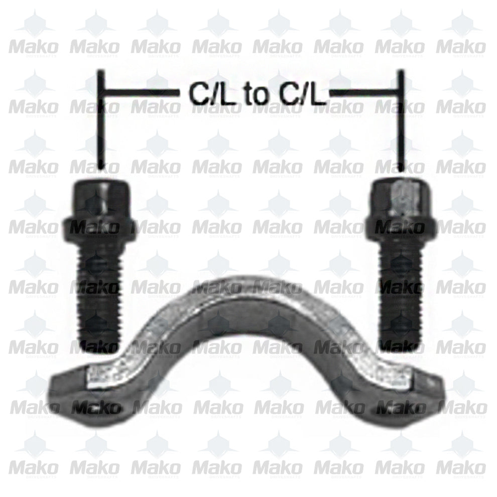 Dana Spicer 3-70-48X Universal Joint Strap Kit 1350 Series with M8 Met ...